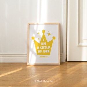 I Am A Child of God, Bible Verse Christian Wall Art, Nursery Decor ...