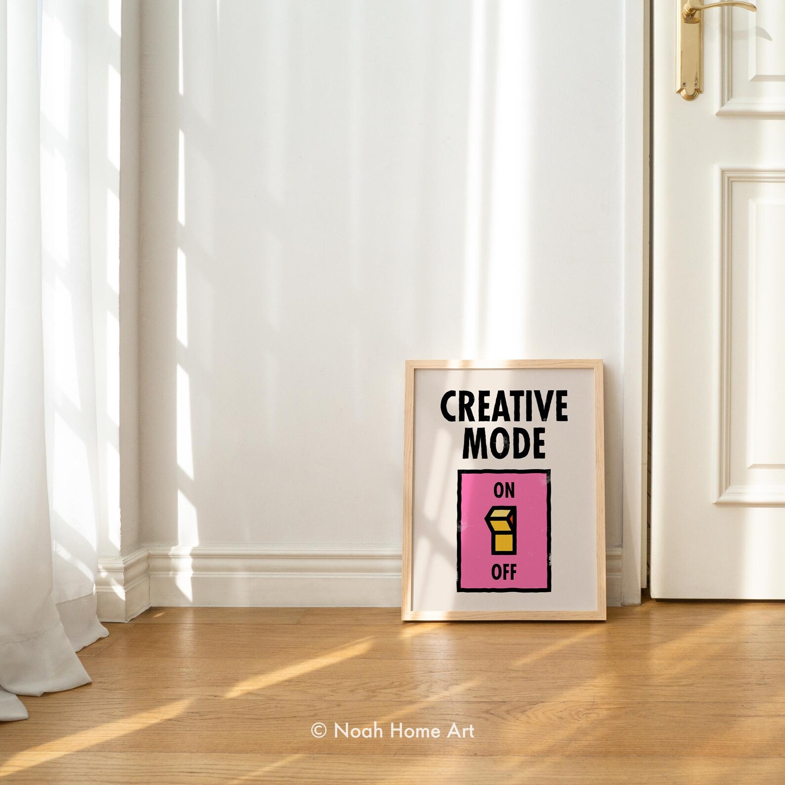 Creative Mode on Wall Art, on off Switch, Inspirational Quotes ...