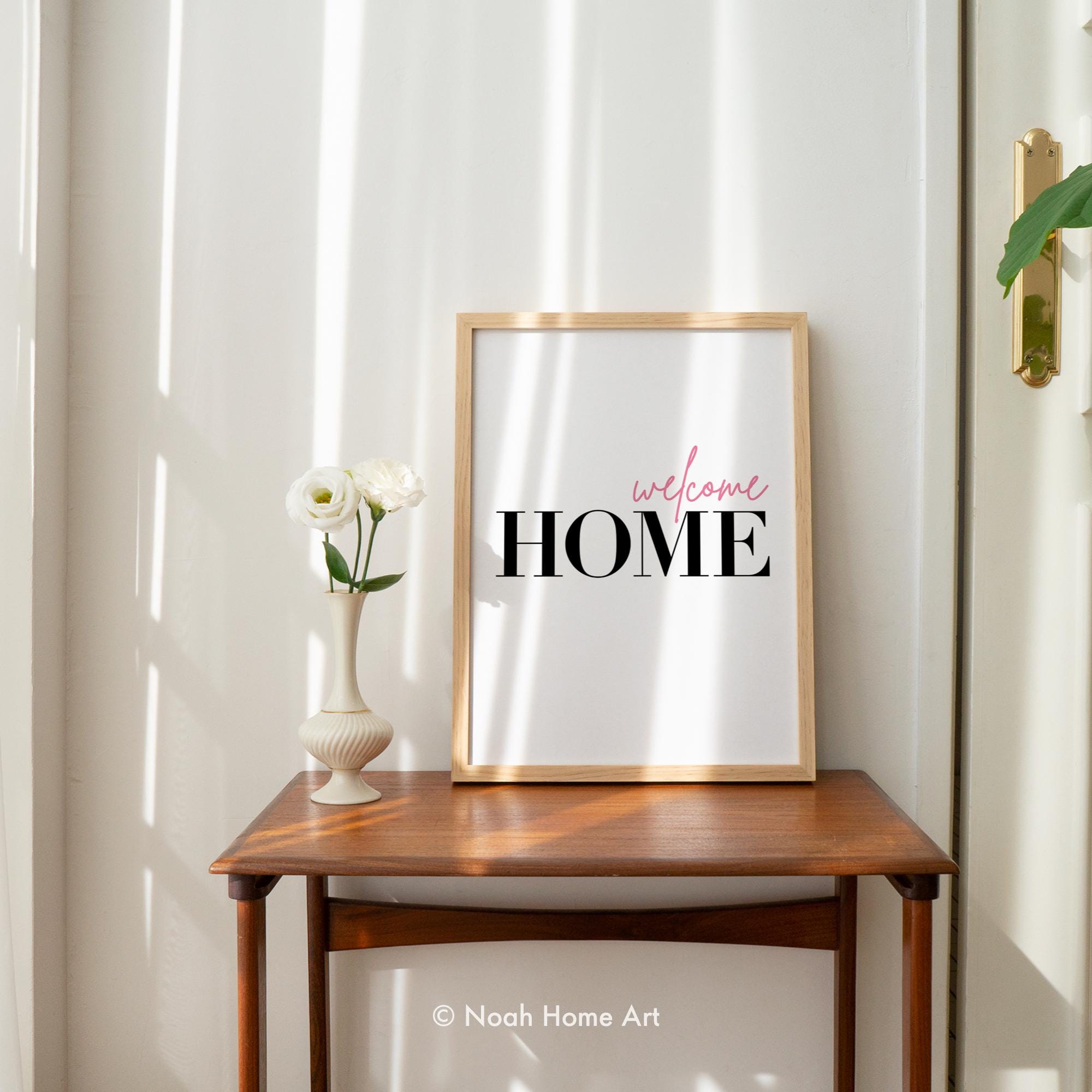 Welcome Home Wall Art, Modern Entryway Print, Minimalist Home Decor ...