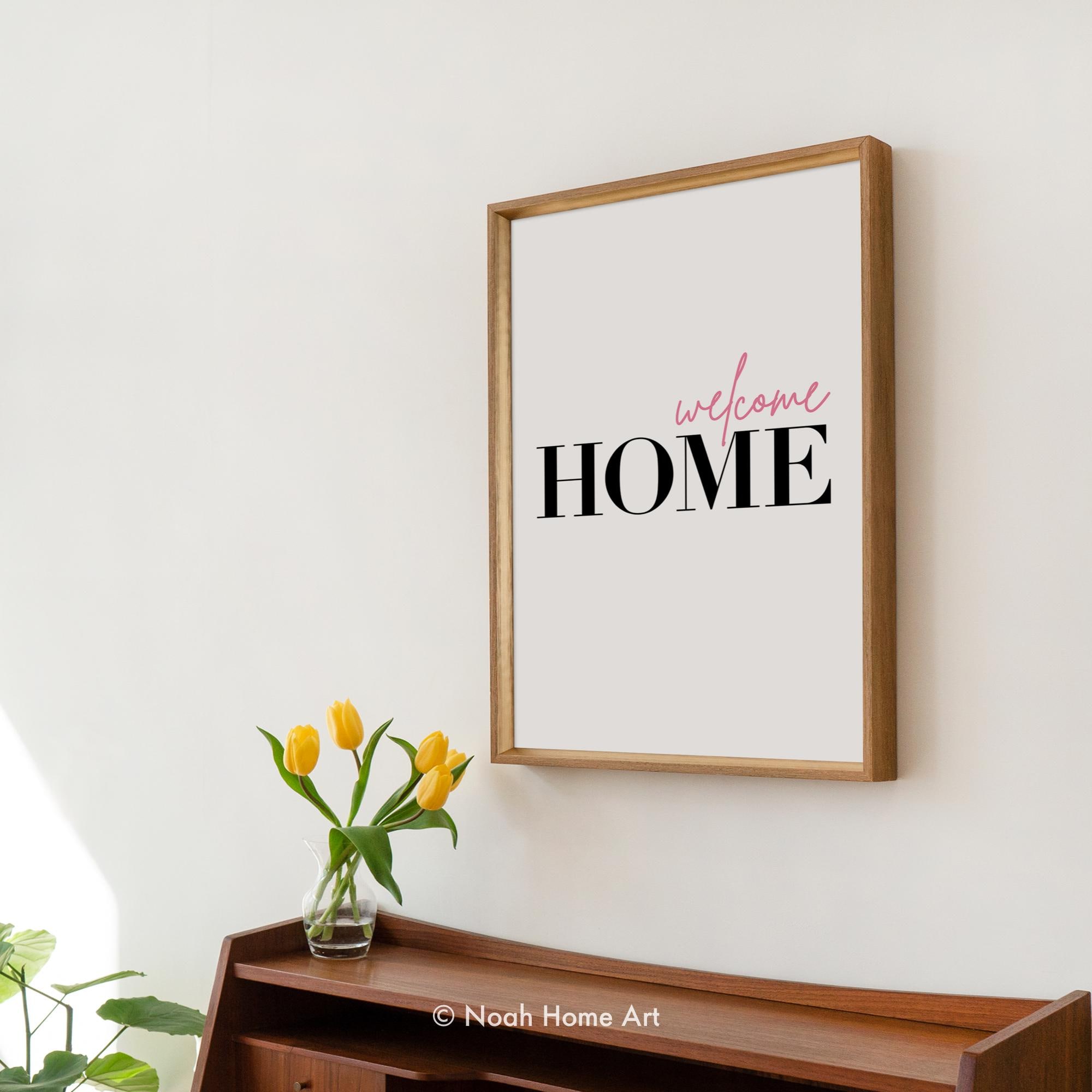 Welcome Home Wall Art, Modern Entryway Print, Minimalist Home Decor ...