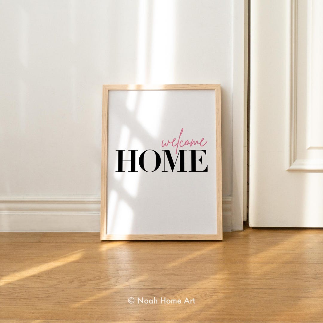 Welcome Home Wall Art, Modern Entryway Print, Minimalist Home Decor ...