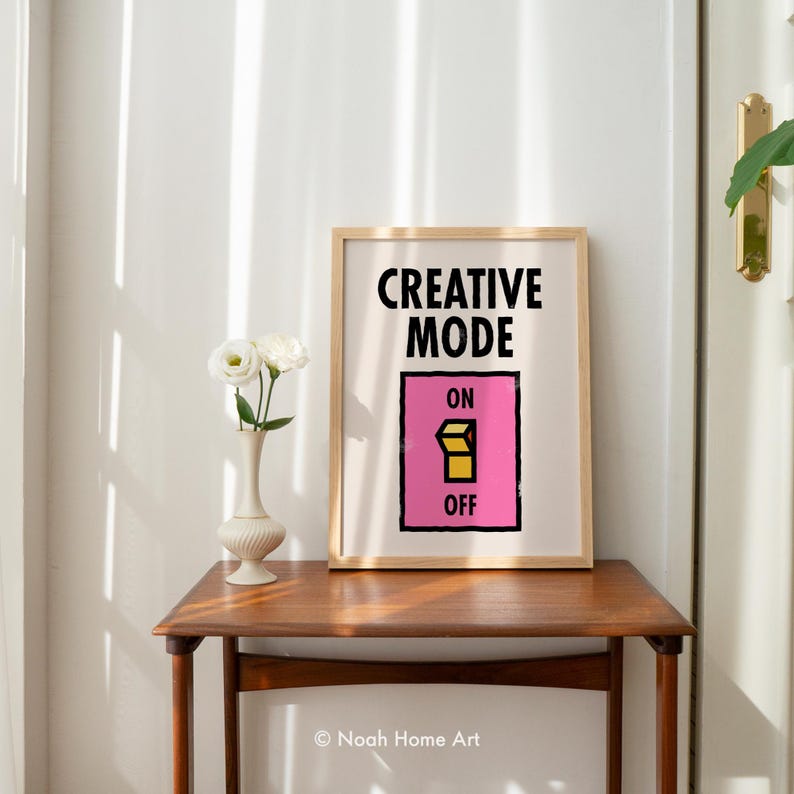 Creative Mode on Wall Art, on off Switch, Inspirational Quotes ...
