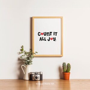 Count It All Joy, Bible Verse Printables. Christian Wall Art, Nursery ...