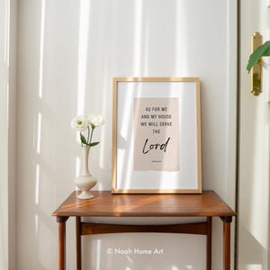 As for Me and My House Bible Verse Print, Joshua 24:15 Scripture Art ...