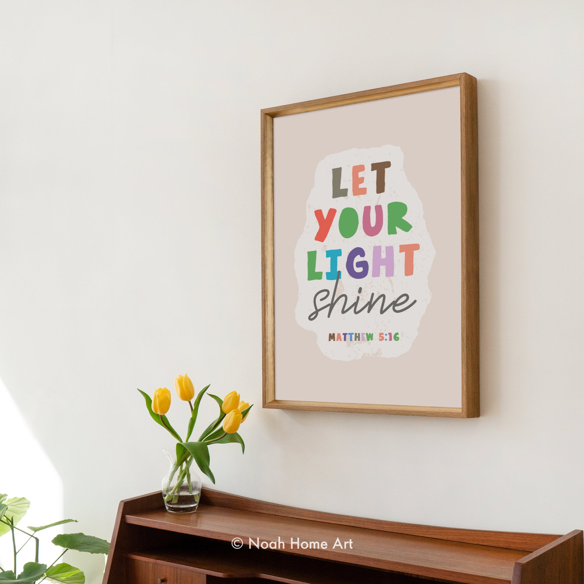 Let Your Light Shine, Matthew 5:16, Bible Verse for Kids, Nursery Decor ...