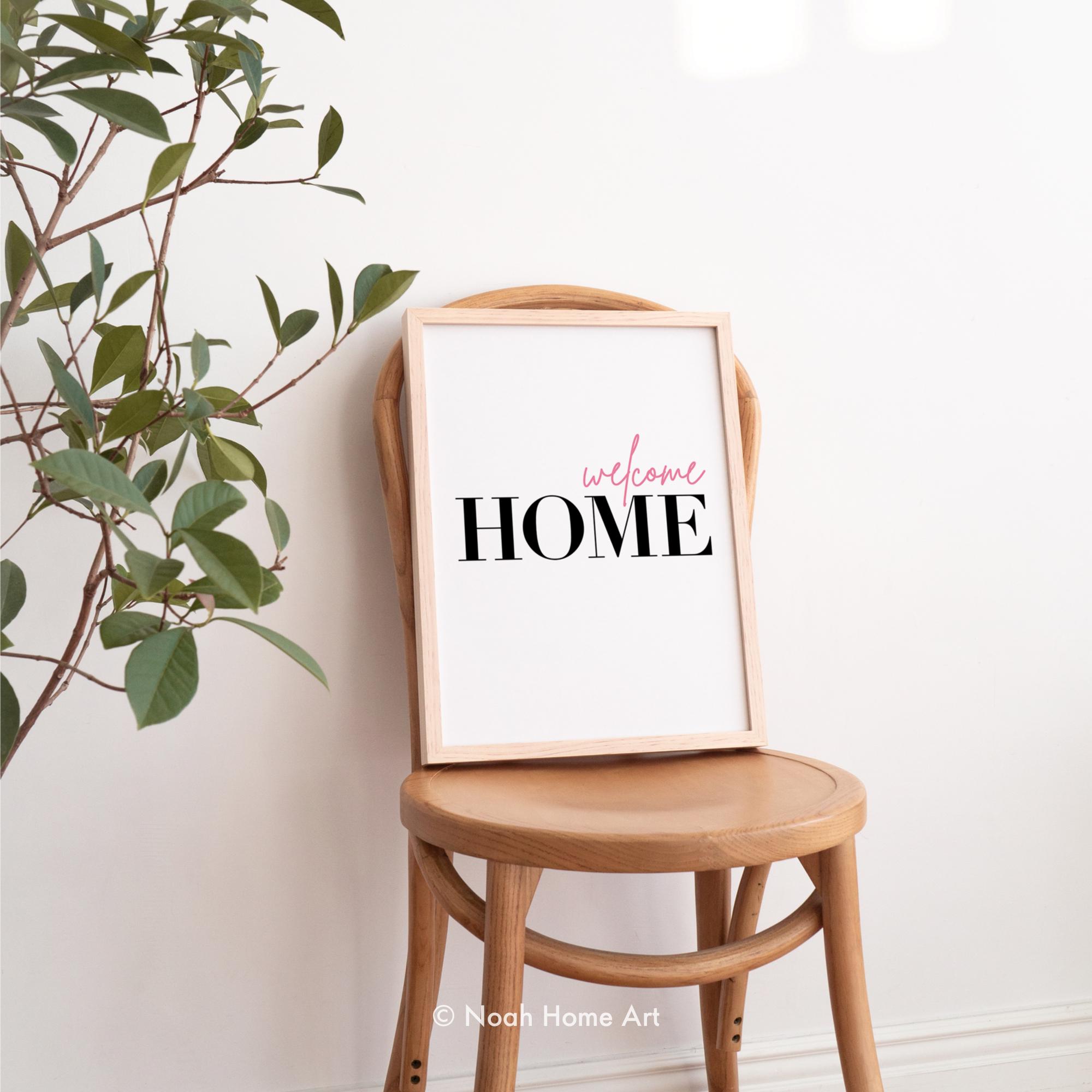 Welcome Home Wall Art, Modern Entryway Print, Minimalist Home Decor ...