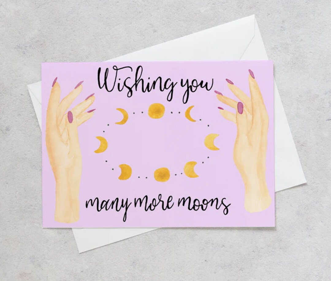 Wishing You Many More Moons Birthday Card, Moons Birthday Card ...