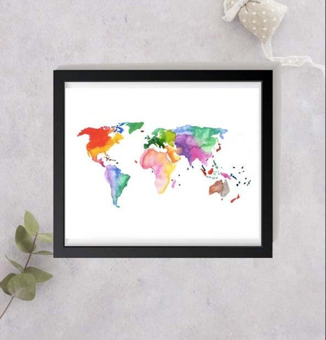 Watercolour Map Print - Etsy