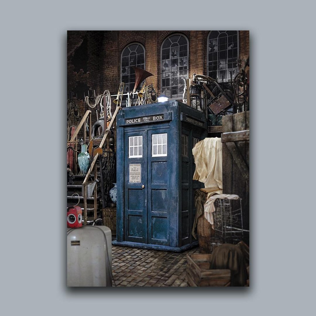 Doctor Who TARDIS in the Junk Yard reproduction A3 Art Print - Etsy