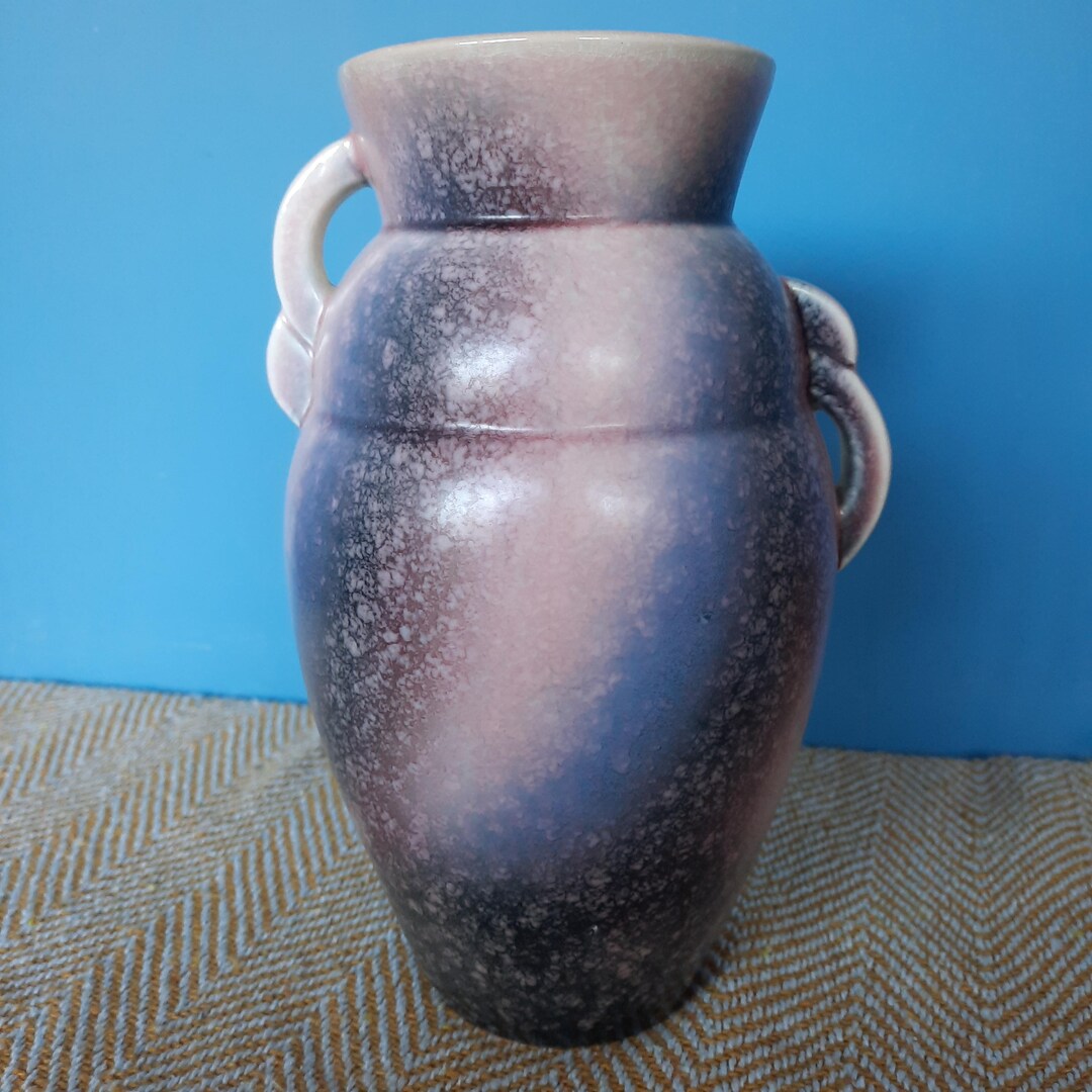 Unusual Sylvac Pink & Blue Vase With Art Deco Design - Etsy