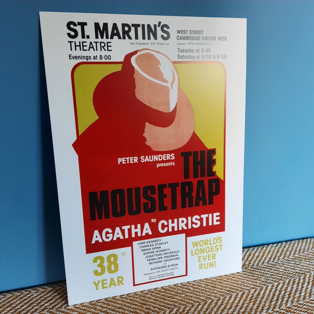 Agatha Christie's the Mousetrap Retro Theatre Poster A4 Print - Etsy