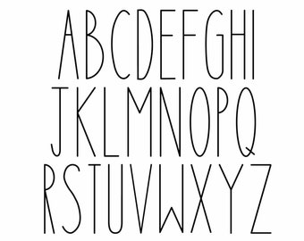 Craft Supplies & Tools Eli Skinny Embroidery Font Monogram Alphabet ...