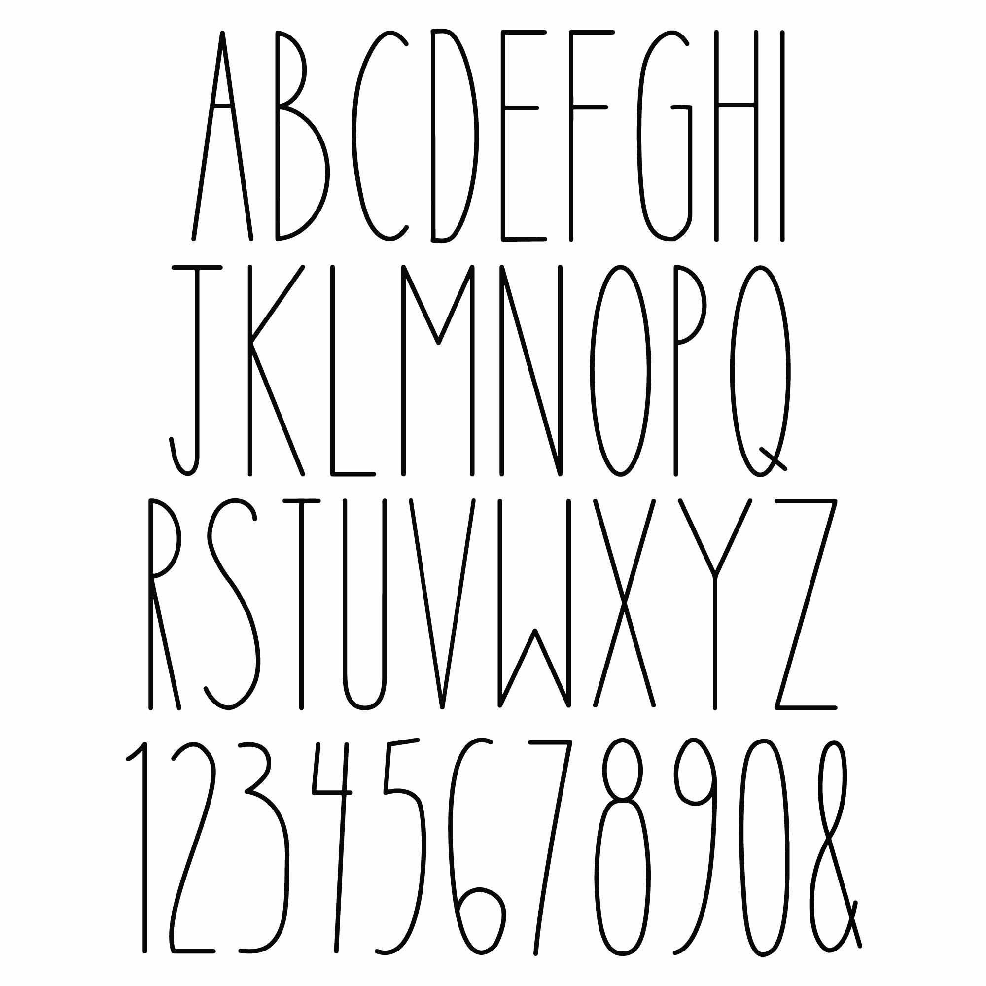 Tall Skinny Handwritten Font