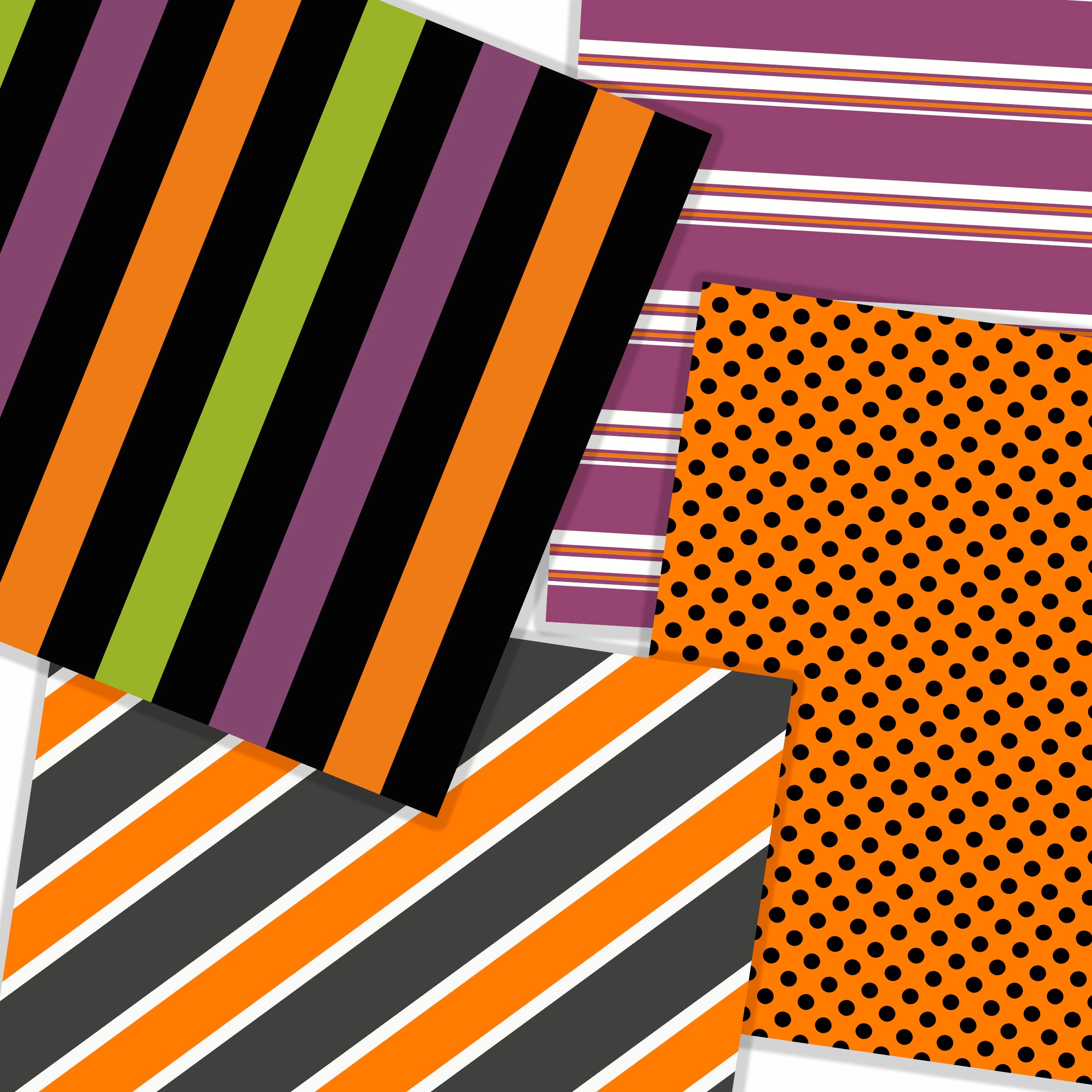 Black Halloween Digital Paper Halloween Digital Strips Orange Purple ...