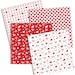 Valentine's Heart Digital Papers, Red and White Hearts, Heart ...
