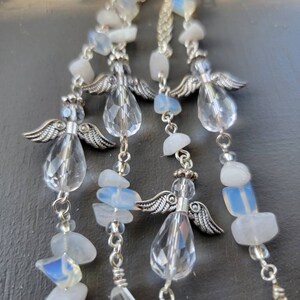 Car Charm guardian Angel Moonstone Opalite Quartz - Etsy