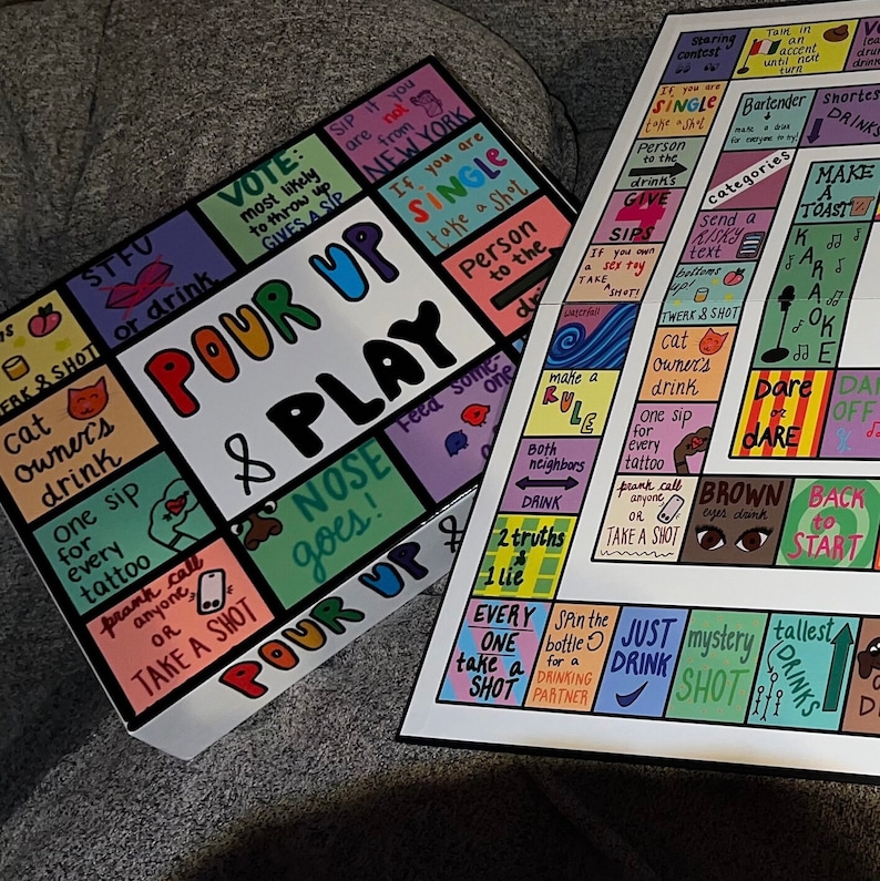 CUSTOM Let’s Drink Board Game - Let’s Get Drunk Blackout Drinking Game ...