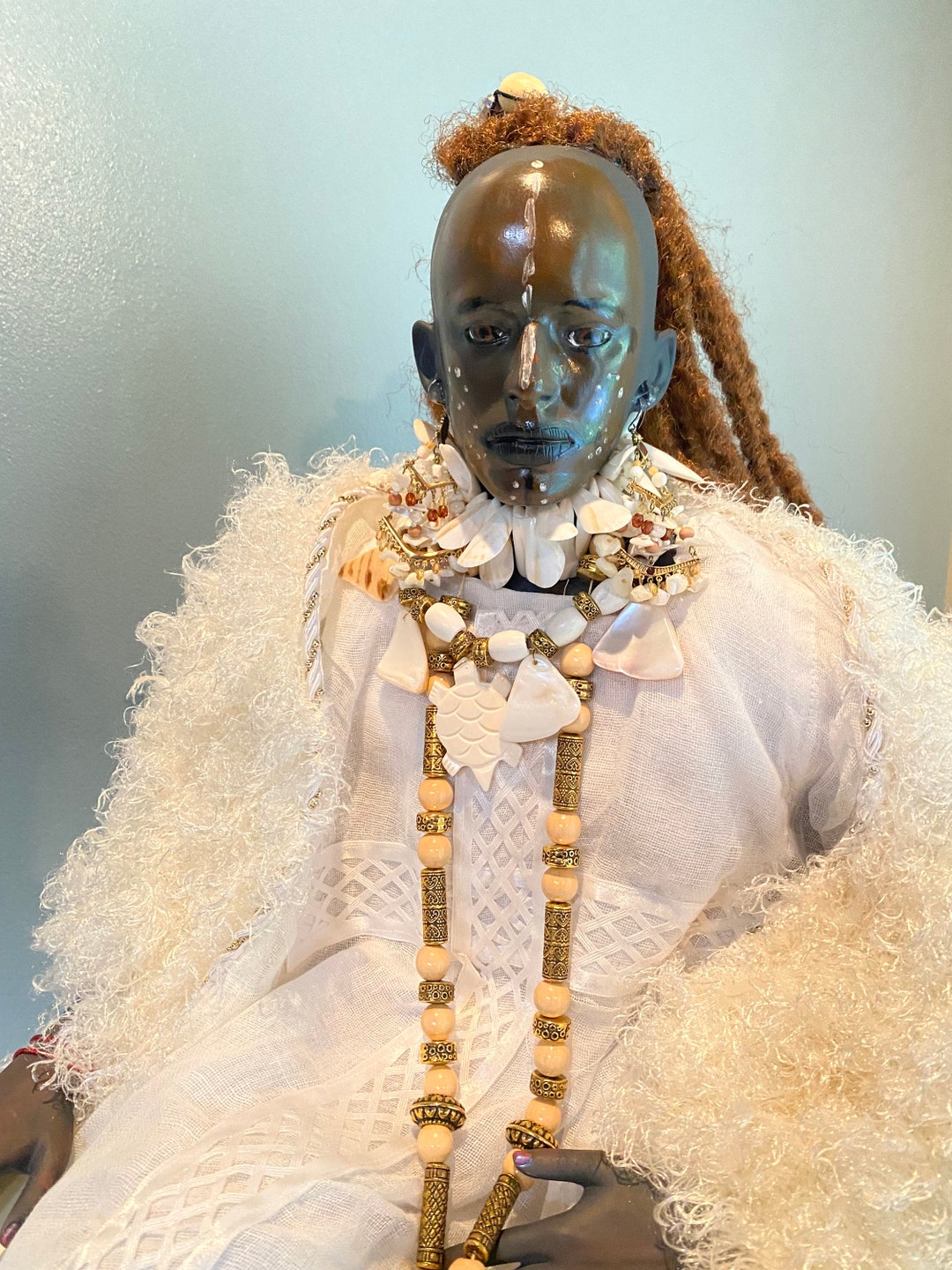 African Warrior in White - Etsy