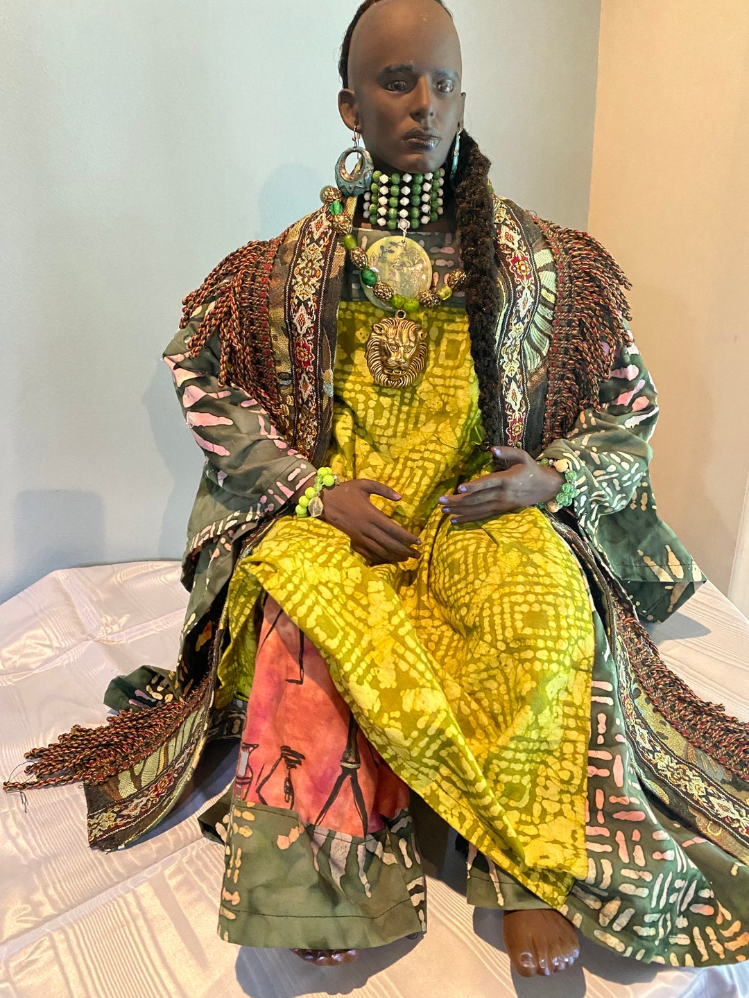 African Warrior in Green - Etsy