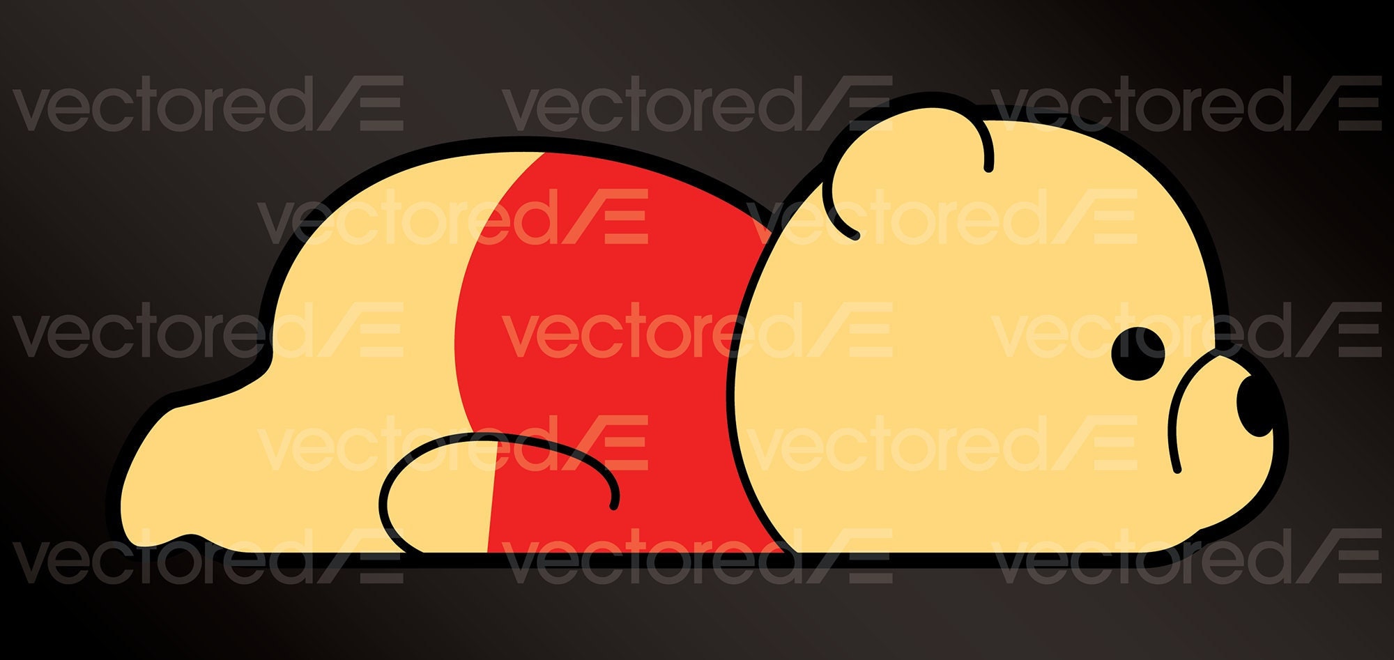 Lazy Pooh Bear Decal Sticker - Etsy