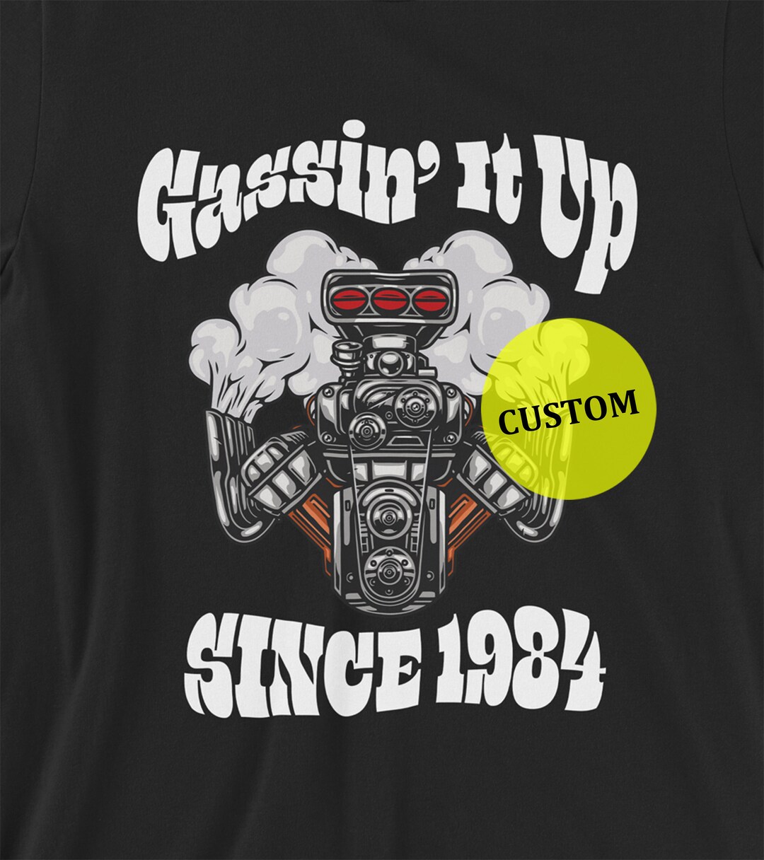 Personalized Muscle Car T-shirt: Custom Engine, Gassin' It up Gift - Etsy