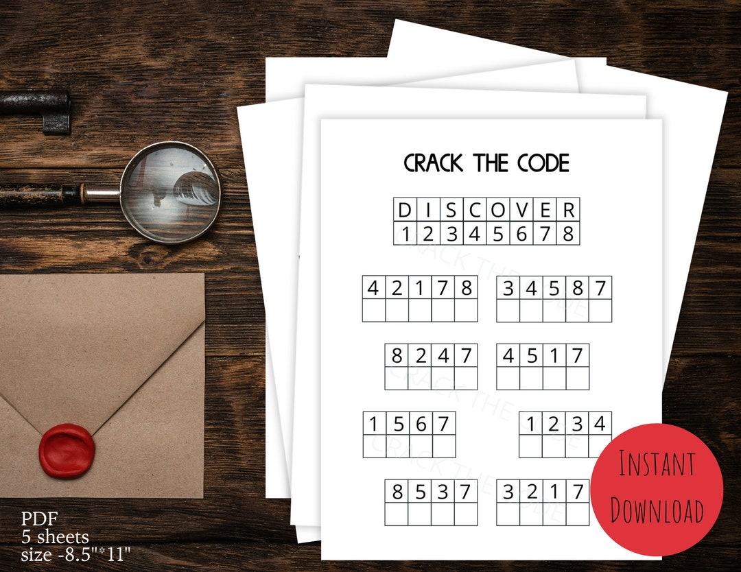 Crack the Code, Word Puzzle, Dementia, Alzheimer's, Printable ...