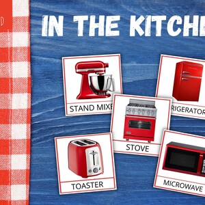 Kitchen Montessori Nomenclature Cards 3 Part Cards Picture Cards ...