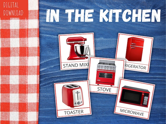 Kitchen Montessori Nomenclature Cards 3 Part Cards | Etsy