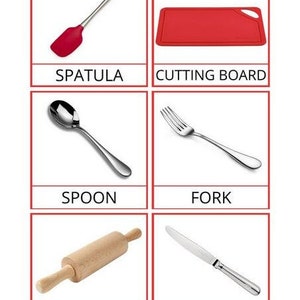 Kitchen Montessori Nomenclature Cards 3 Part Cards Picture Cards ...