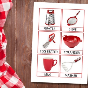 Kitchen Montessori Nomenclature Cards 3 Part Cards Picture Cards ...