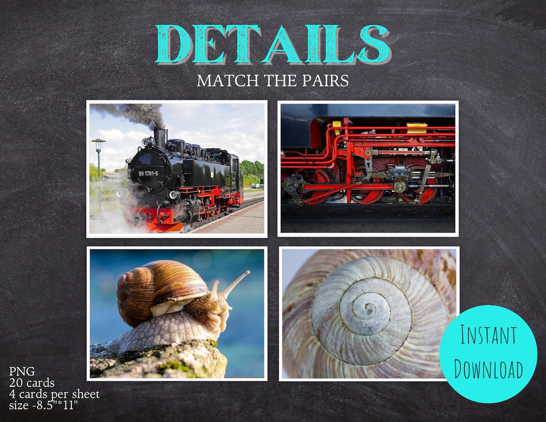 Matching Game, Details, Dementia, Alzheimer's, Memory Prompt, Brain Gym ...