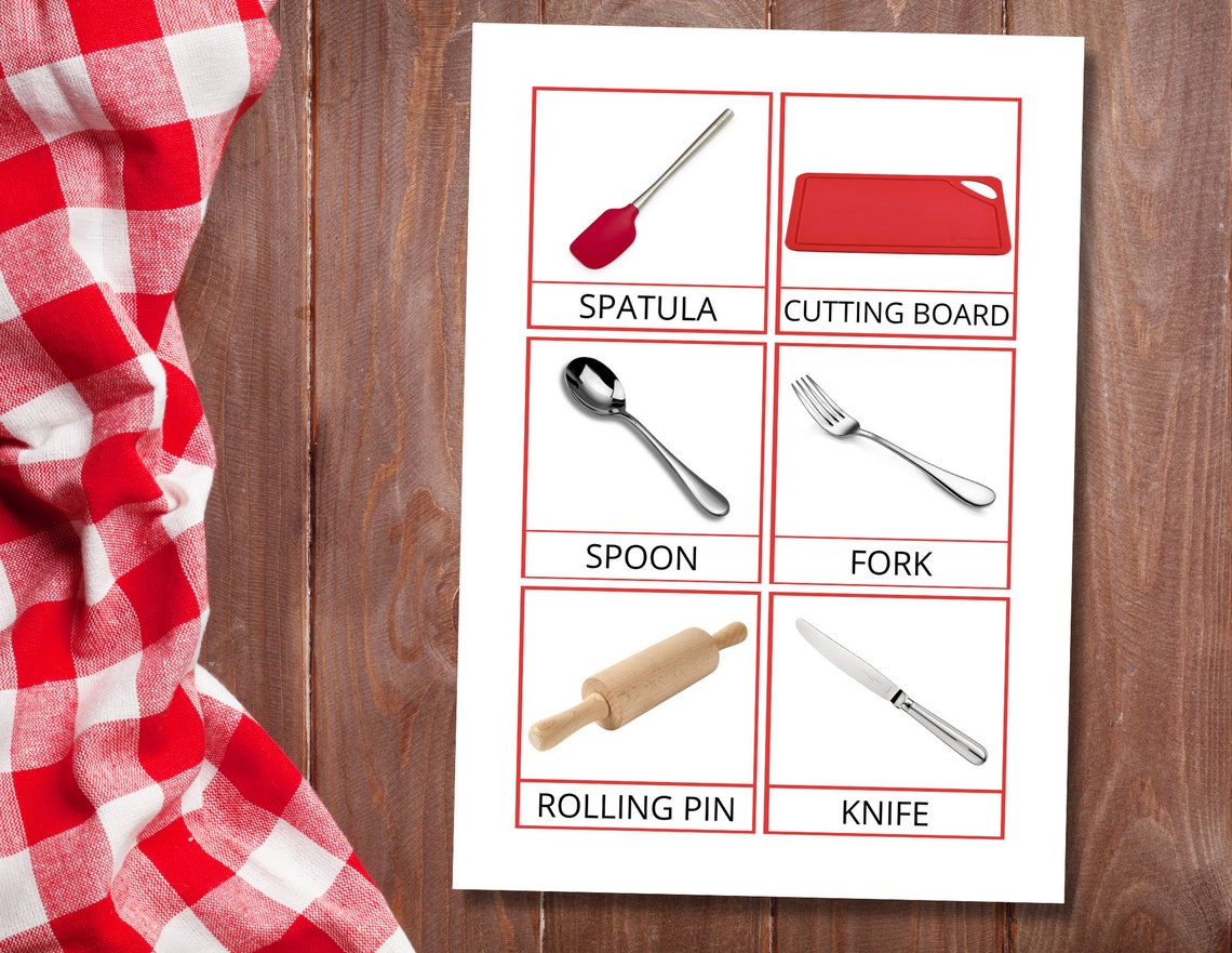 Kitchen Montessori Nomenclature Cards 3 Part Cards Picture Cards ...