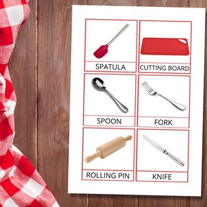 Kitchen Montessori Nomenclature Cards 3 Part Cards Picture Cards ...
