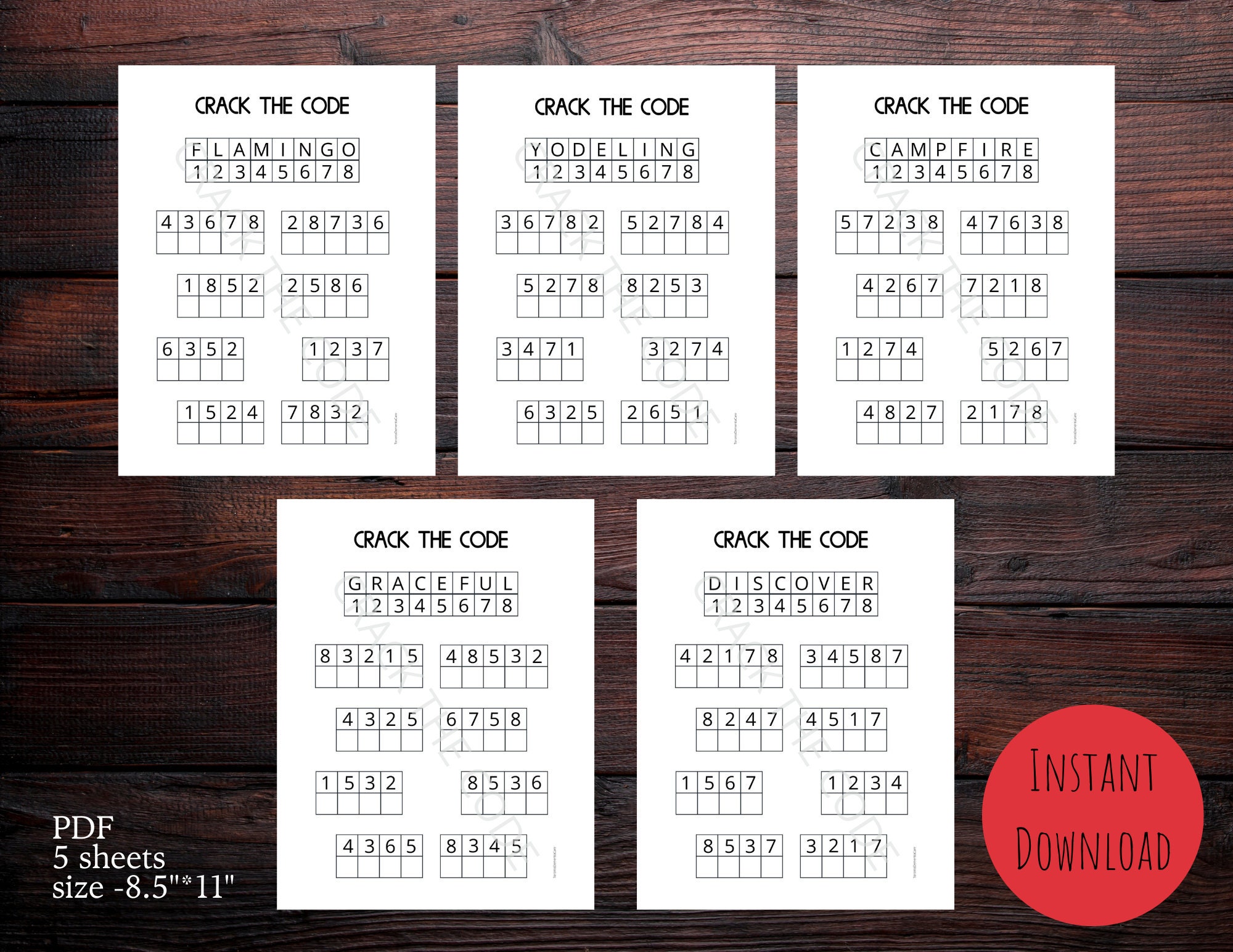 Crack the Code, Word Puzzle, Dementia, Alzheimer's, Printable ...