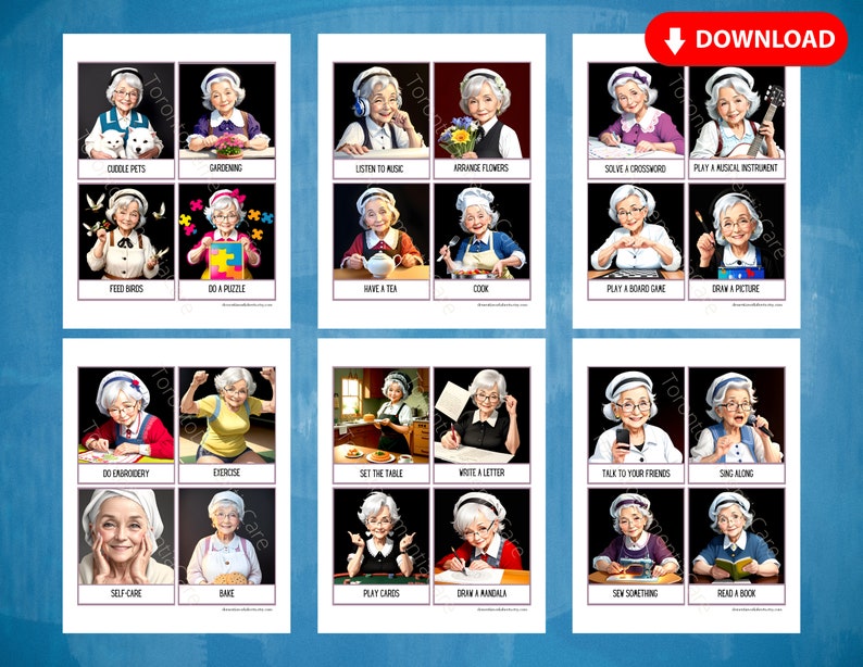 Activities Flashcards, Dementia, Alzheimer's, Elderly, Memory Prompt ...