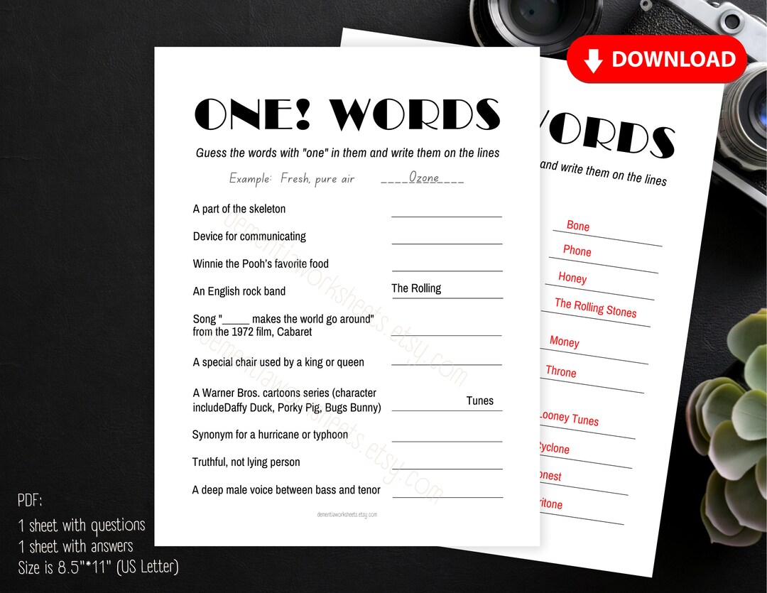 Guess the Word, Word Game, Dementia Activities, Elderly Printable ...