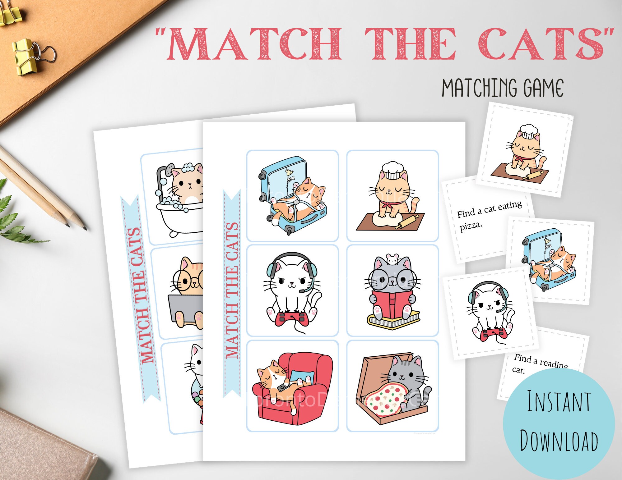 Cats, Matching Game, Sorting Game, Cat Lovers, Dementia, Alzheimer's ...