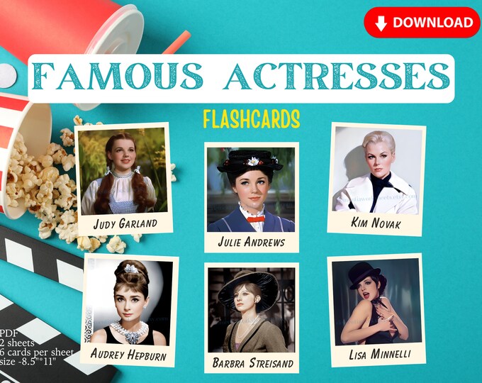 Classic Hollywood Reminiscing Flashcards Dementia Activity Alzheimers ...