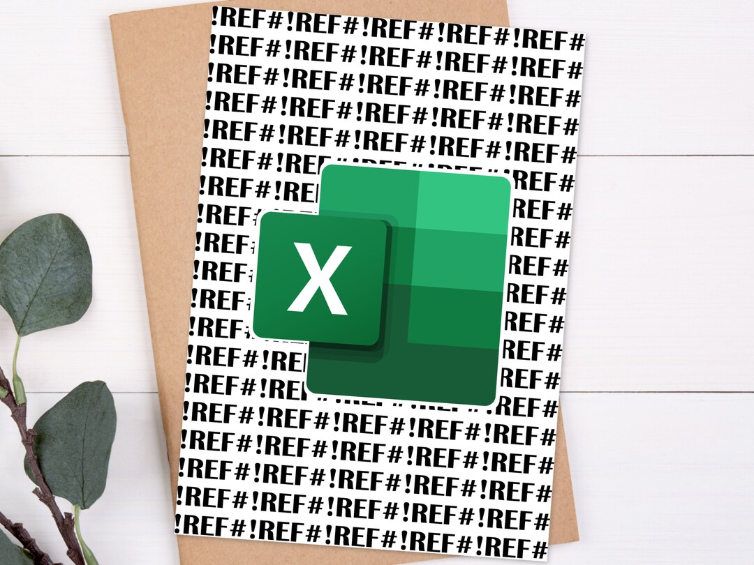 REF Error Excel Spreadsheet Greeting Card, Funny Accounting Card For ...