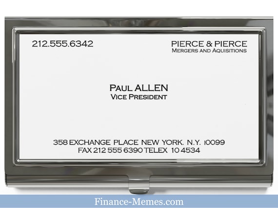 Paul Allen Business Card