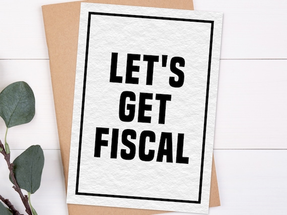 Let's Get Fiscal Funny Pun Card for Accountant Card for - Etsy