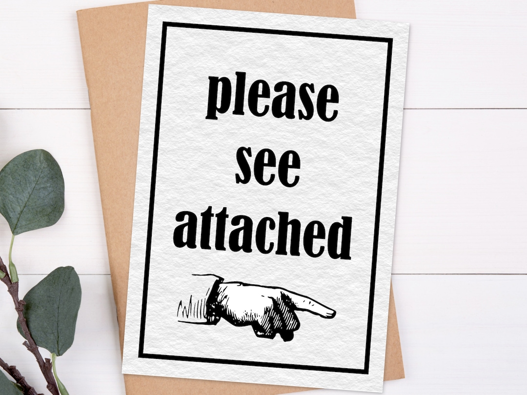 Please See Attached, Funny Sarcastic Email Lingo Greeting Card for ...