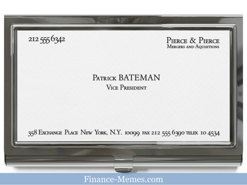 Patrick Bateman Business Card Holder American Psycho Office - Etsy