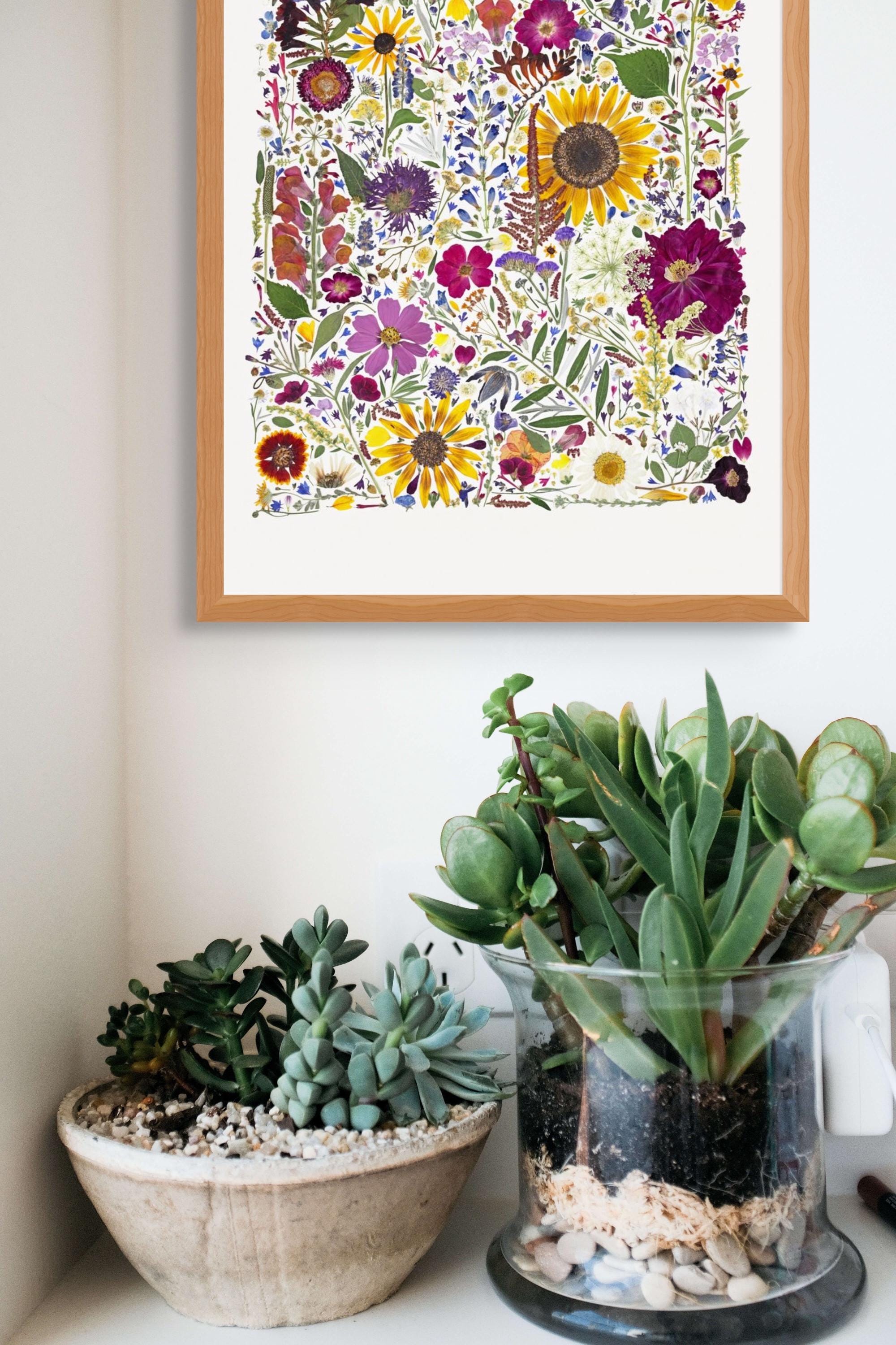 Pressed Flower Giclee Print: Botanical Wall Art, A2 Size - Etsy