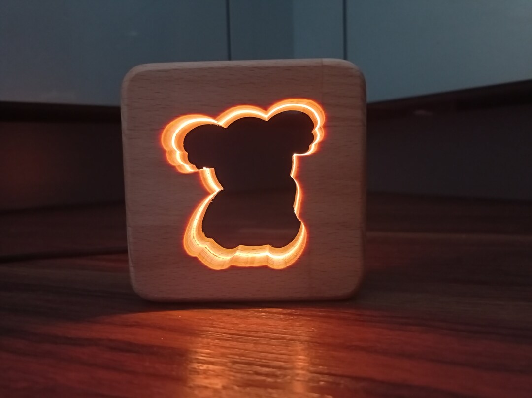 Koala Wooden LED Decoration Koala Decorative Wooden LED Night Light ...