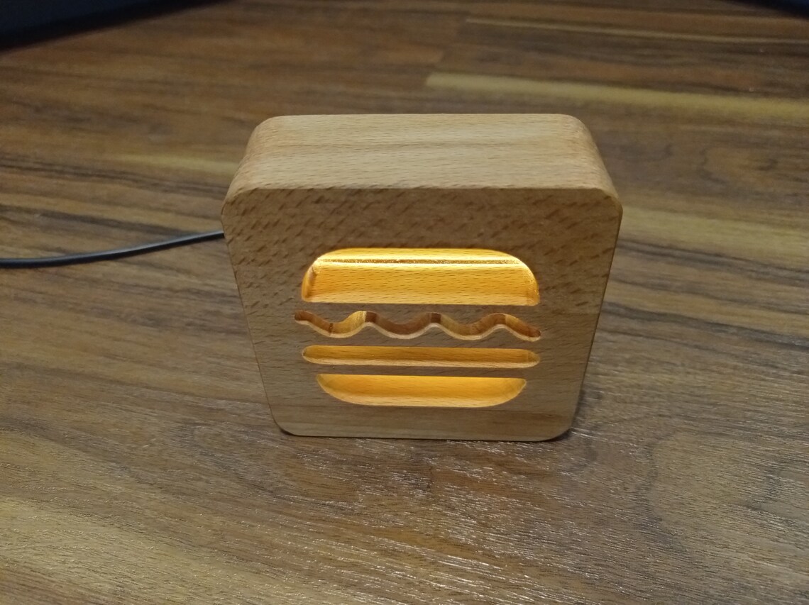 Decorative Wooden LED Night Light / Table Light, Made of Beech Wood ...