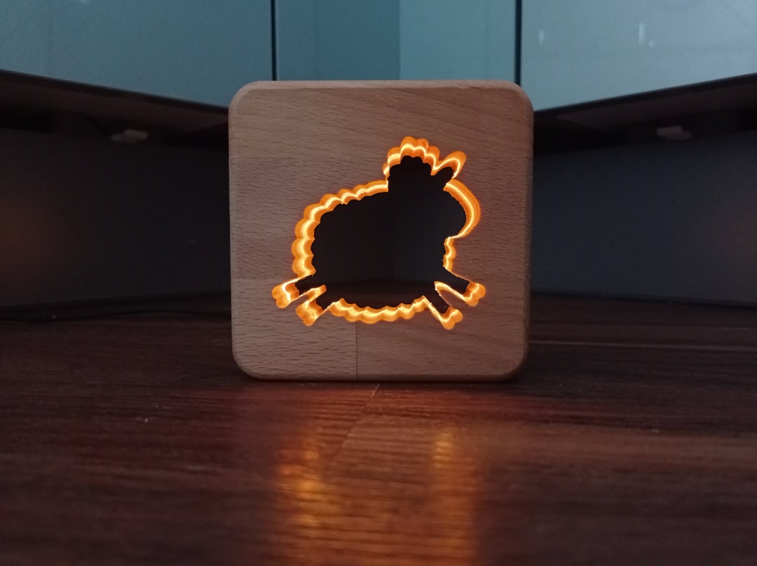 Sheep Decorative Wooden LED Night Light / Table Light - Sheep ...