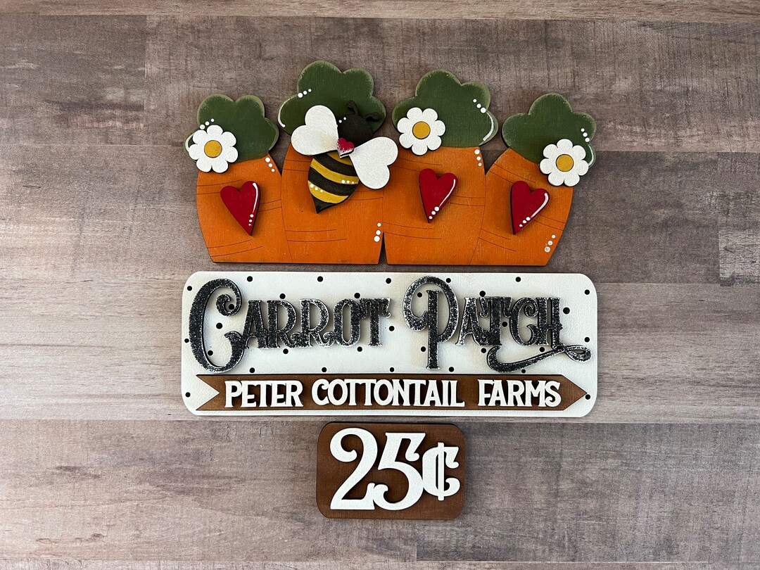 Carrot Patch Interchangeable Truck Insert, Farmhouse Holiday Truck ...