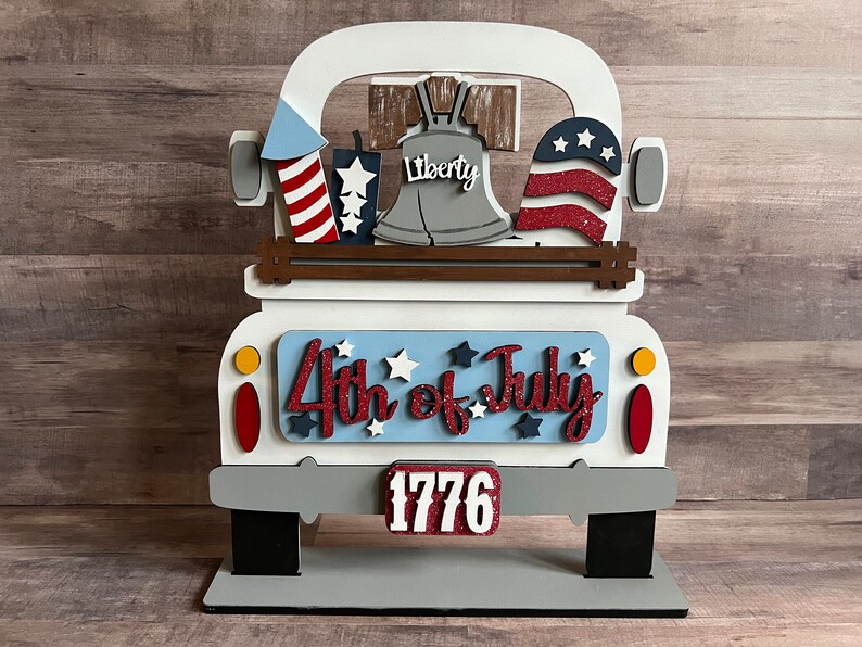 4th of July Interchangeable Truck Insert, Farmhouse Holiday Truck ...