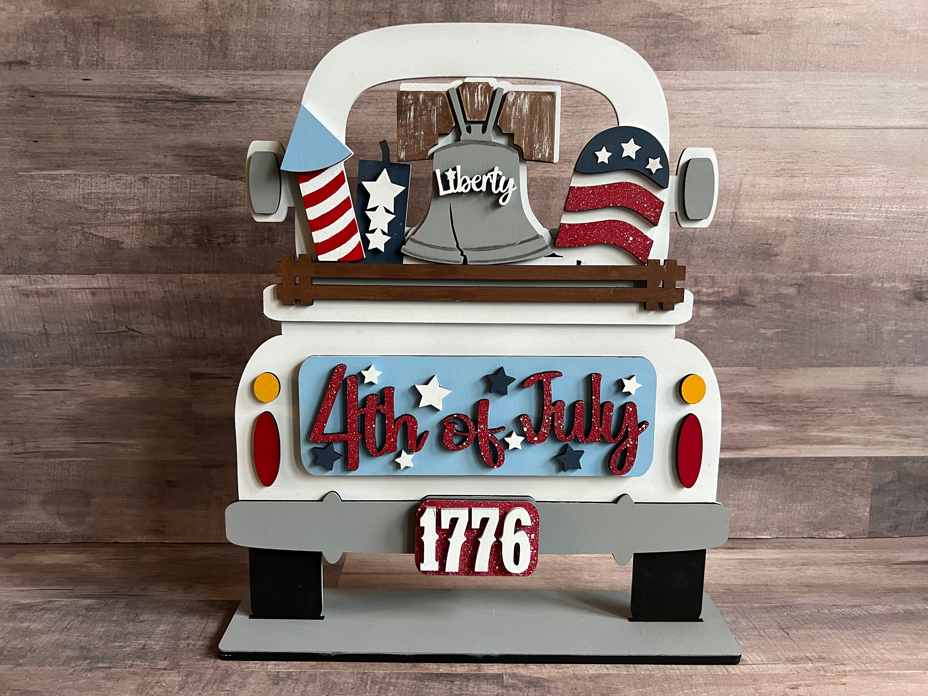 4th of July Interchangeable Truck Insert, Farmhouse Holiday Truck ...